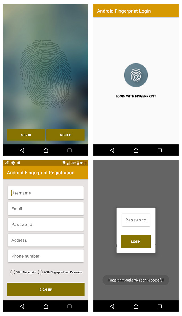 Hướng dẫn xây dựng ứng dụng sử dụng API vân tay (FINGERPRINT API) để đăng nhập, đăng ký người ...